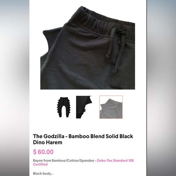 The Mini Classy | Bottoms | The Mini Classy Pants The Godzilla Bamboo ...